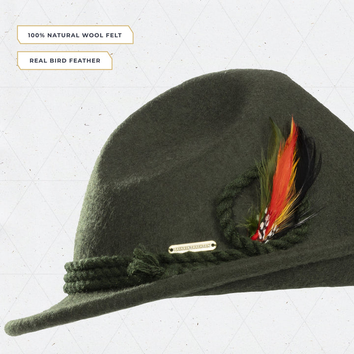 German Oktoberfest Hat: Traditional Bavarian Hat with Feather – Bavaria ...